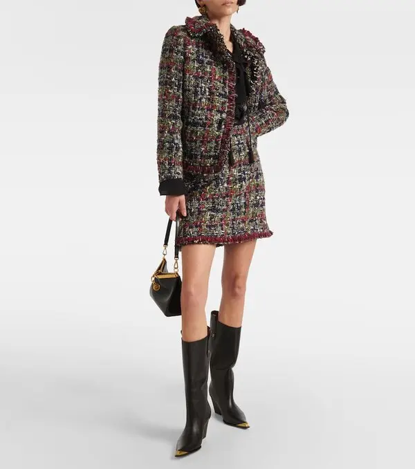Etro Wool-blend Tweed Miniskirt - Multicoloured