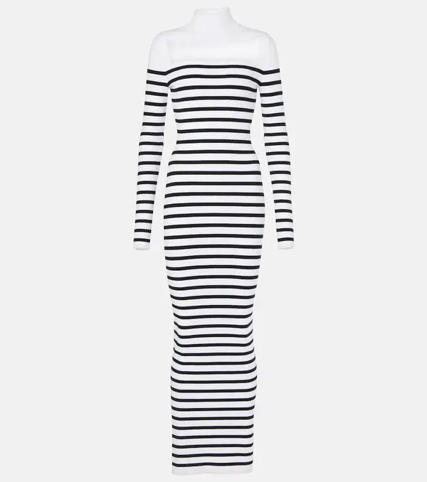JEAN PAUL GAULTIER Striped Maxi Dress - White