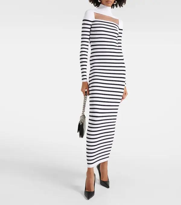 JEAN PAUL GAULTIER Striped Maxi Dress