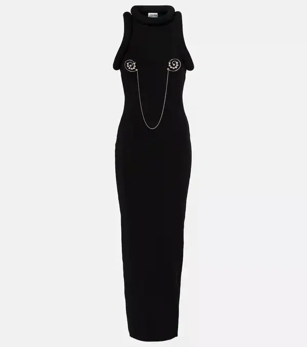 JEAN PAUL GAULTIER 3d Embellished Maxi Dress