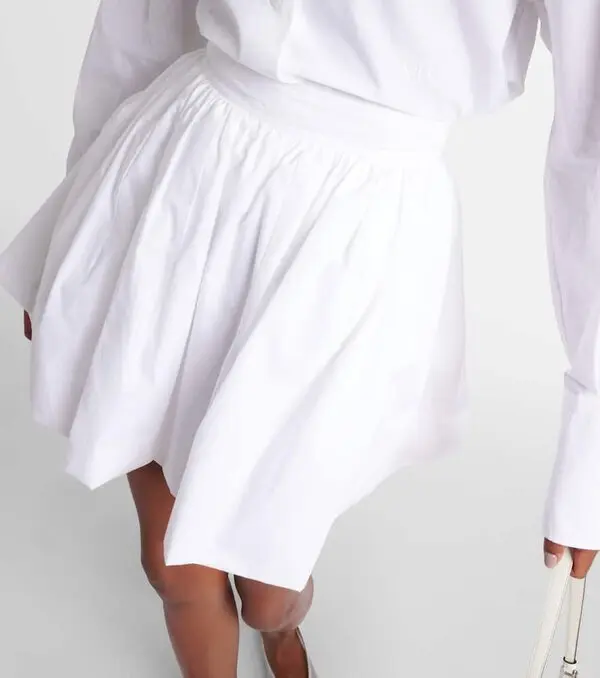PATOU Cotton Miniskirt - White
