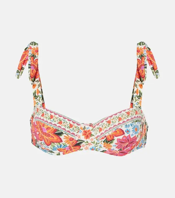 Farm Rio Floral Bikini Top - Multicoloured