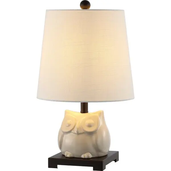 JONATHAN Y Justina Ceramic Mini Led Table Lamp - Antique White