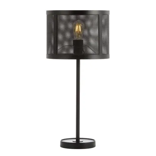 JONATHAN Y Wilcox Minimalist Metal Led Table Lamp - Black