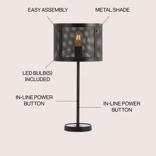 JONATHAN Y Wilcox Minimalist Metal Led Table Lamp