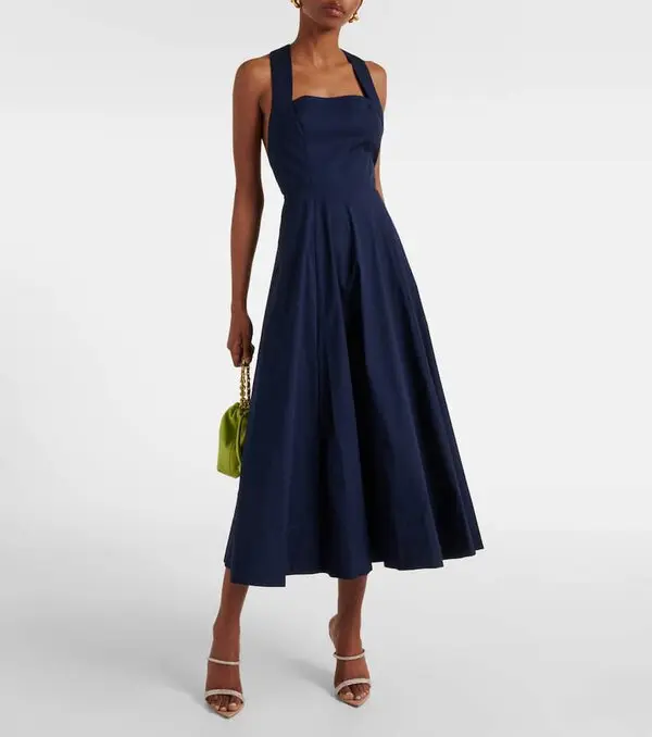 Staud Teresa Poplin Midi Dress