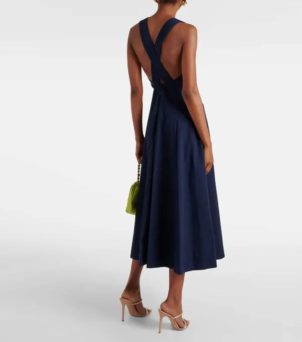 Staud Teresa Poplin Midi Dress
