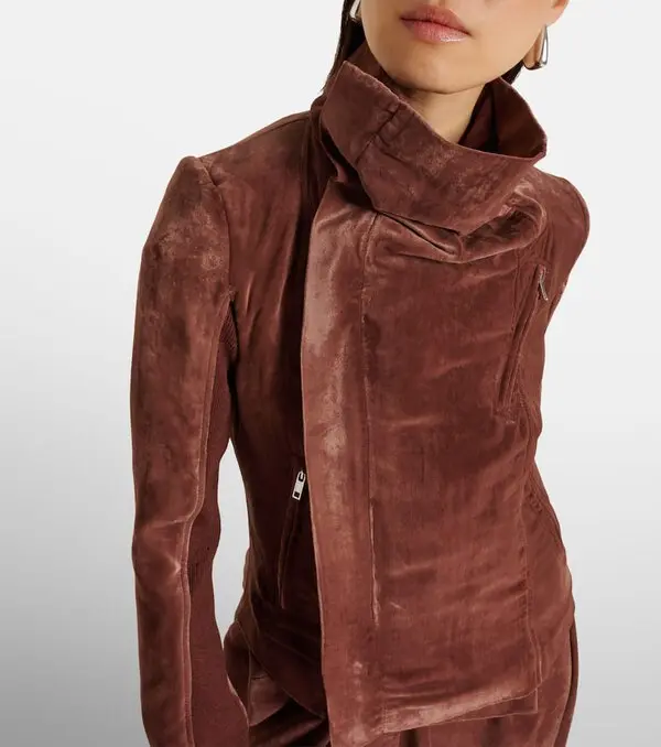Rick Owens Velvet Jacket - Brown