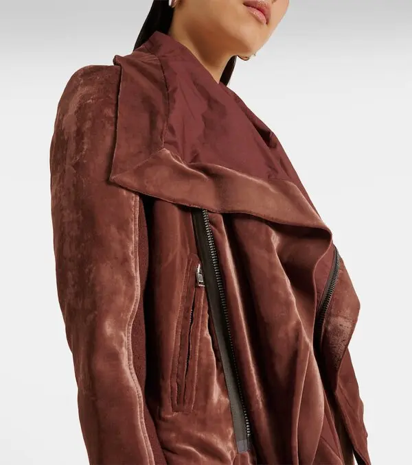 Rick Owens Velvet Jacket - Brown