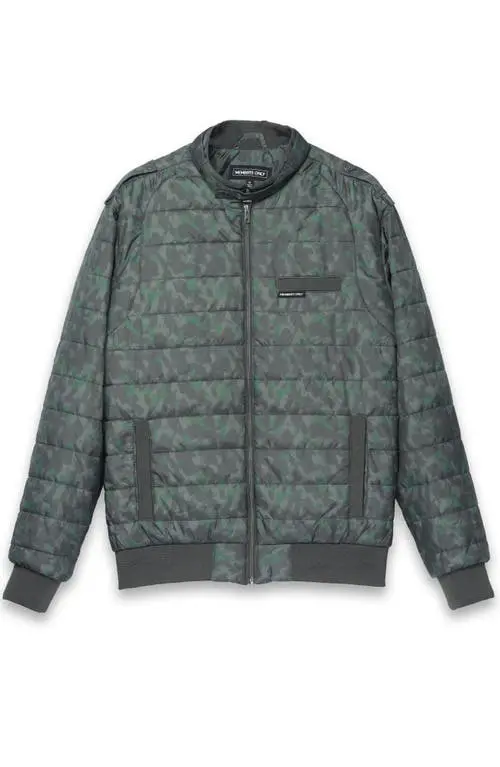 MEMBERS ONLY Soho Quilted Jacket - Olive Camo