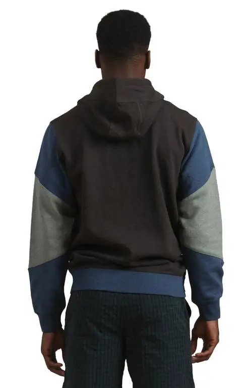 MEMBERS ONLY Colorblock Hooded Sweatshirt - Charcoal