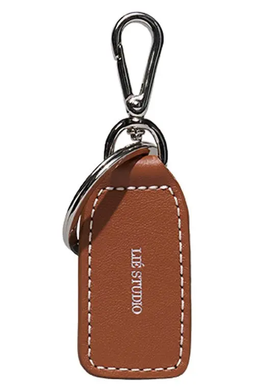 Lié Studio The Gaby Leather Tag Key Ring - Toffee Brown
