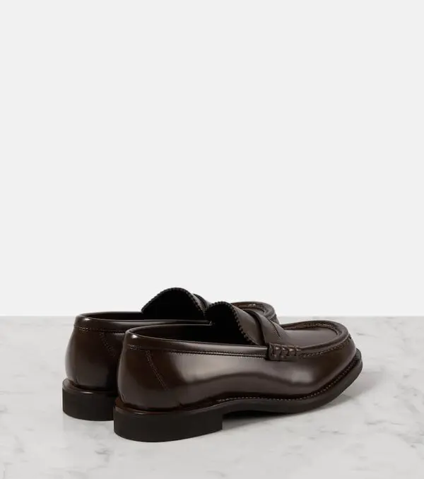 Brunello Cucinelli Monili Leather Loafers