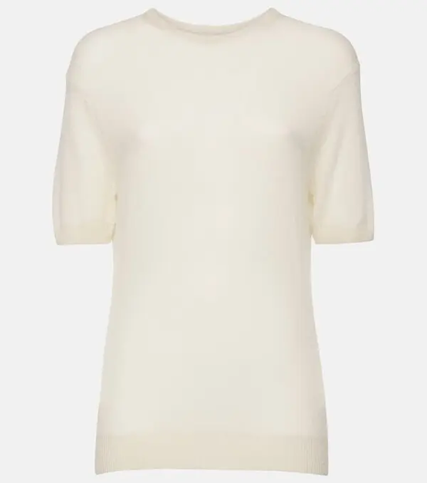 Khaite Pierre Cashmere-blend Top - White