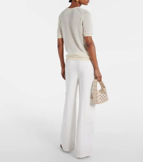 Khaite Pierre Cashmere-blend Top - White