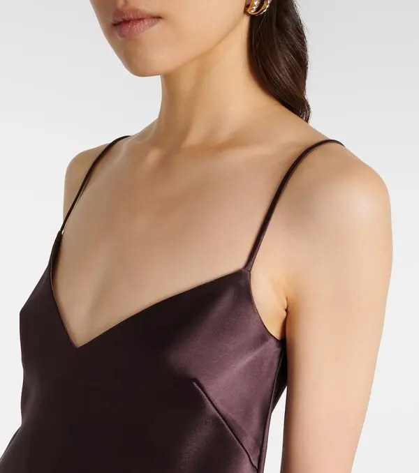 Galvan Ischia Satin Camisole - Brown