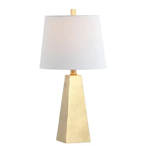 JONATHAN Y Owen Contemporary Resin Led Table Lamp - Gold Leaf
