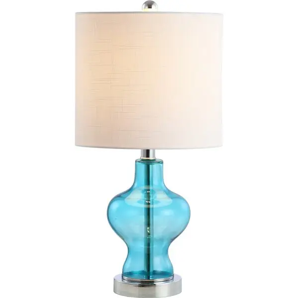 JONATHAN Y Mer Glass/metal Led Table Lamp - Aqua