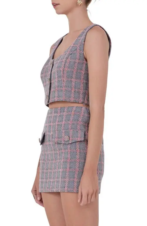Endless Rose Tweed Crop Top