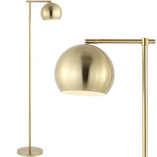 JONATHAN Y Eva Modern Contemporary Iron Led Floor Lamp - Brass Gold