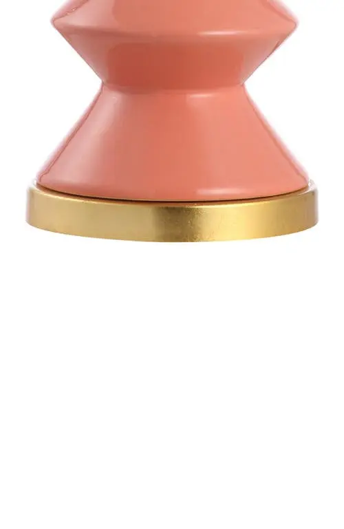 JONATHAN Y Ziggy Ceramic/iron Contemporary Glam Led Table Lamp - Coral/brass Gold