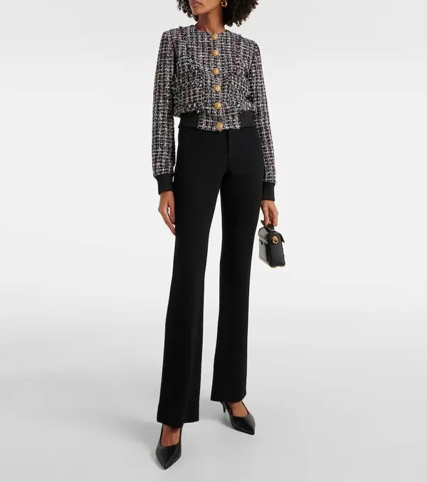 Balmain Tweed Bomber Jacket