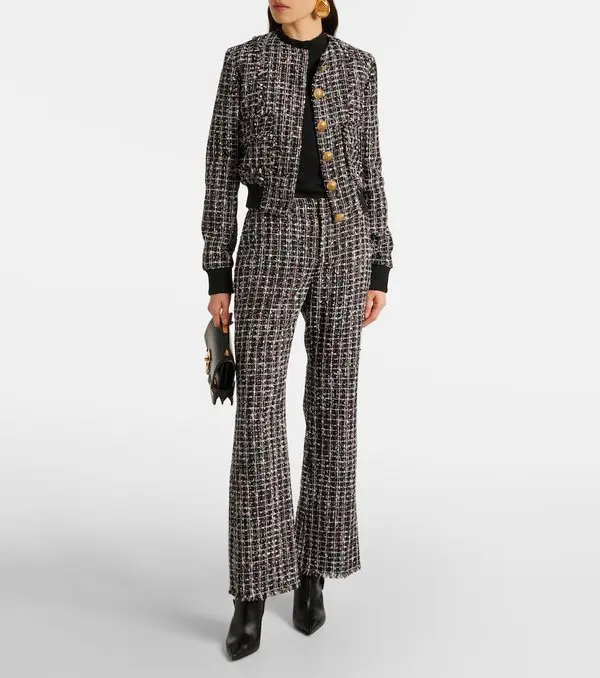 Balmain Tweed Bomber Jacket