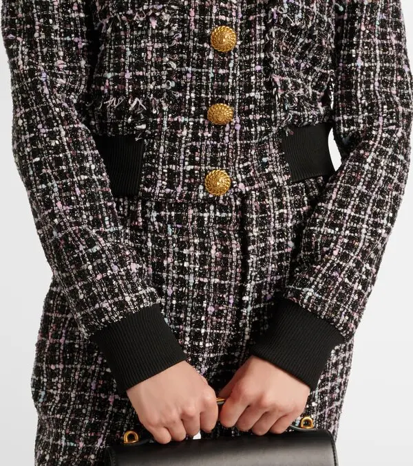 Balmain Tweed Bomber Jacket