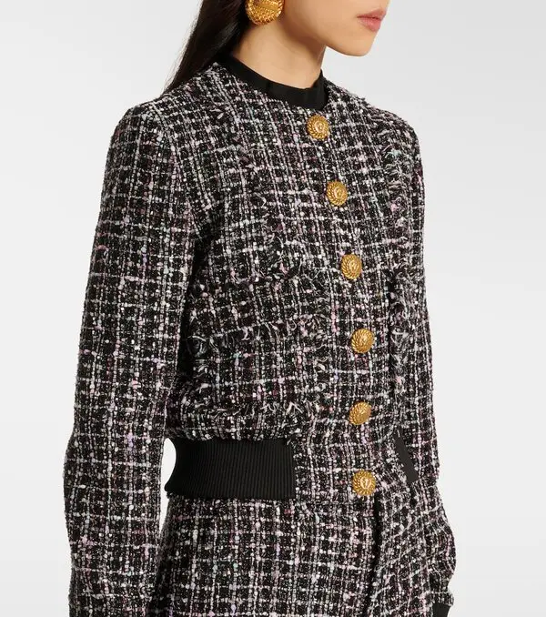 Balmain Tweed Bomber Jacket