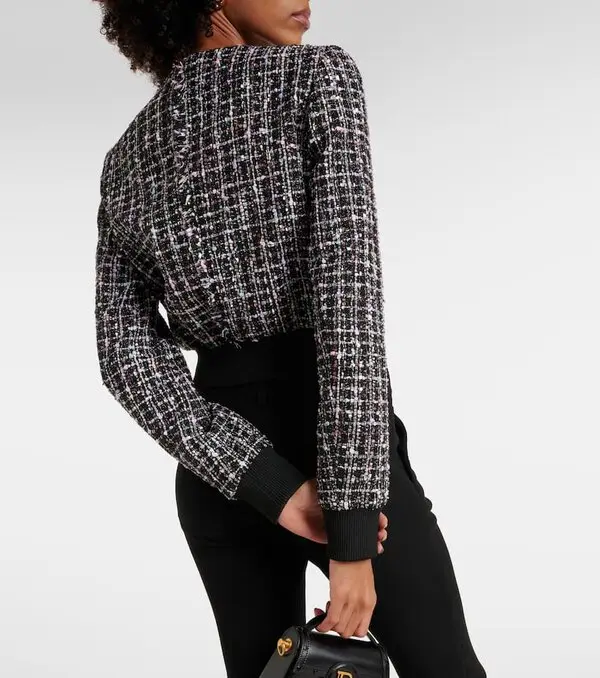 Balmain Tweed Bomber Jacket