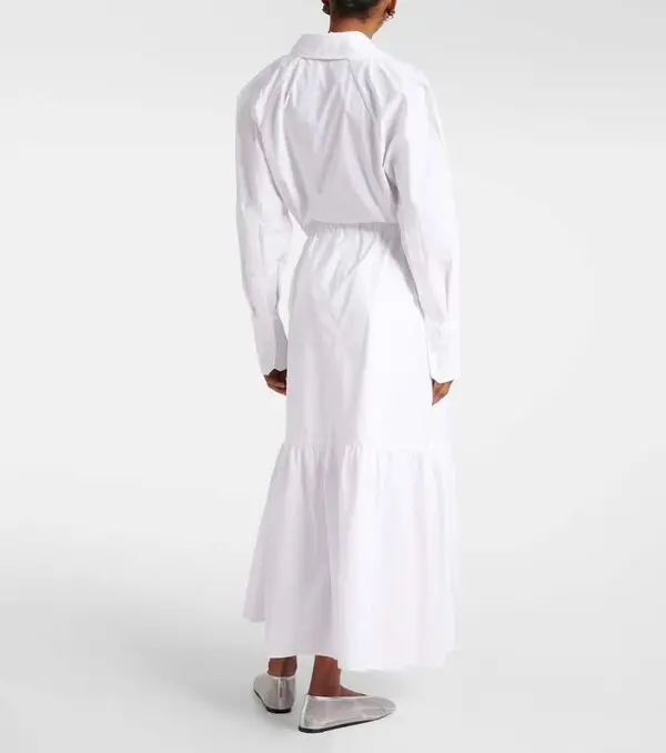 PATOU Tiered Cotton Maxi Skirt