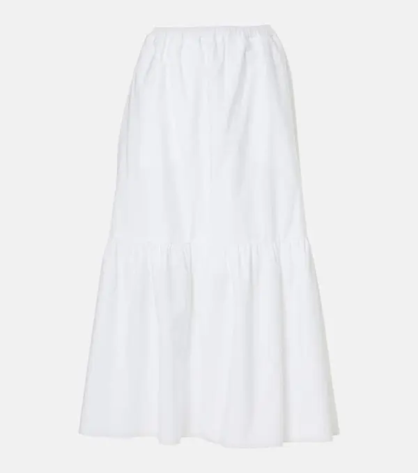 PATOU Tiered Cotton Maxi Skirt