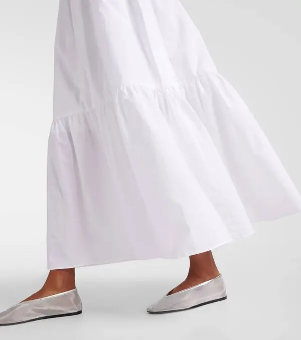 PATOU Tiered Cotton Maxi Skirt