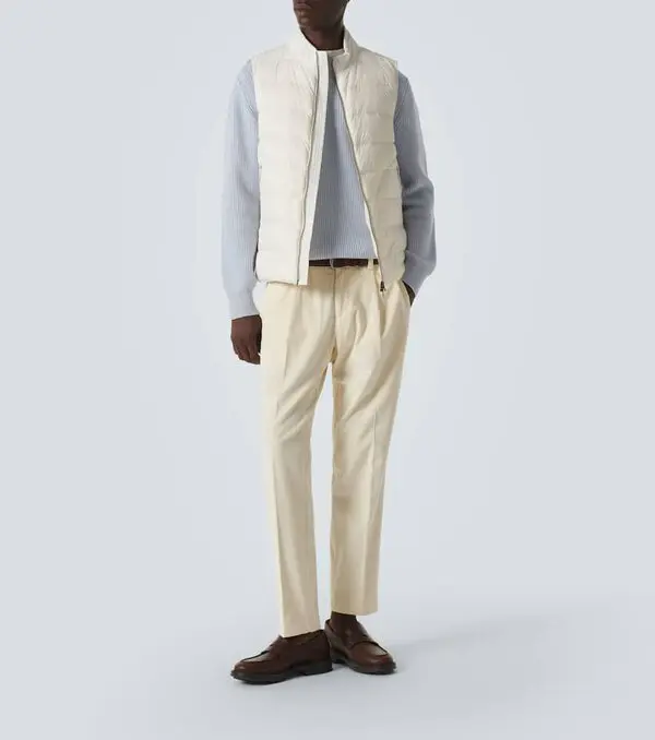 Herno Cotton And Cashmere Velvet Slim Pants