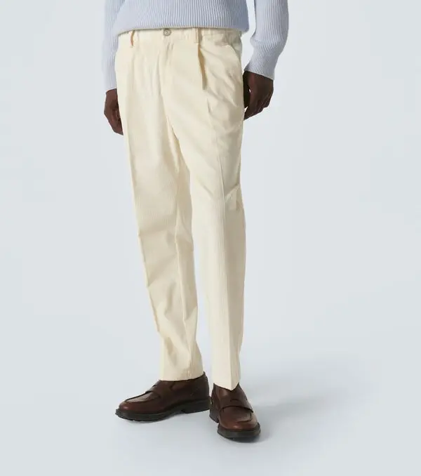 Herno Cotton And Cashmere Velvet Slim Pants