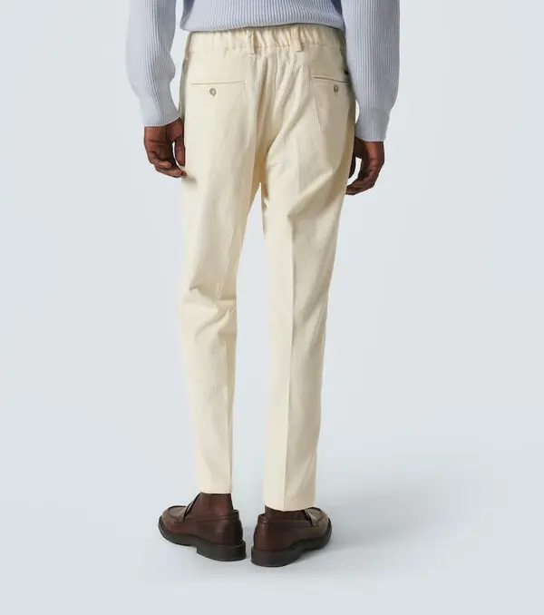 Herno Cotton And Cashmere Velvet Slim Pants