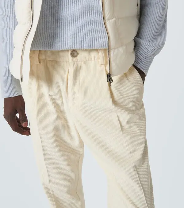 Herno Cotton And Cashmere Velvet Slim Pants