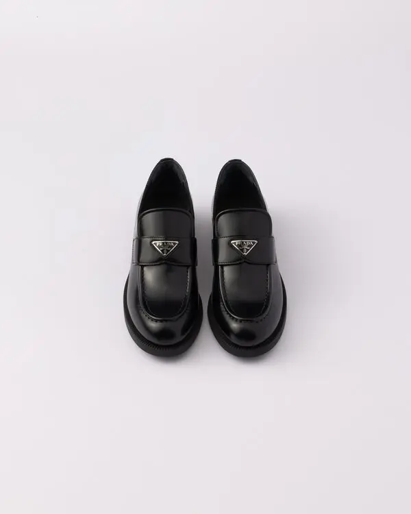 Prada Brushed Leather Loafers