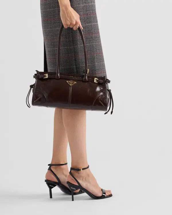 Prada Patent Leather High-heeled Sandals