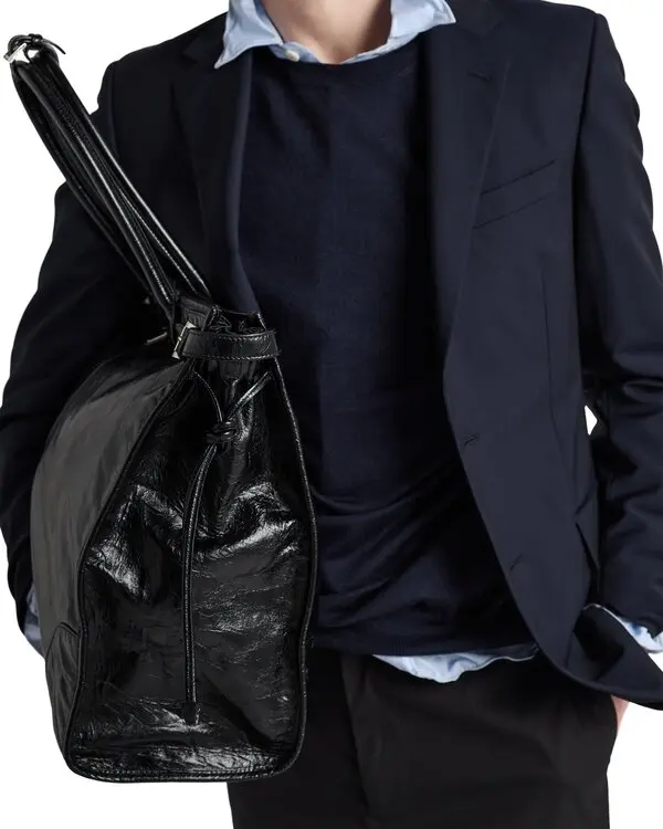 Prada Leather Tote Bag - Black