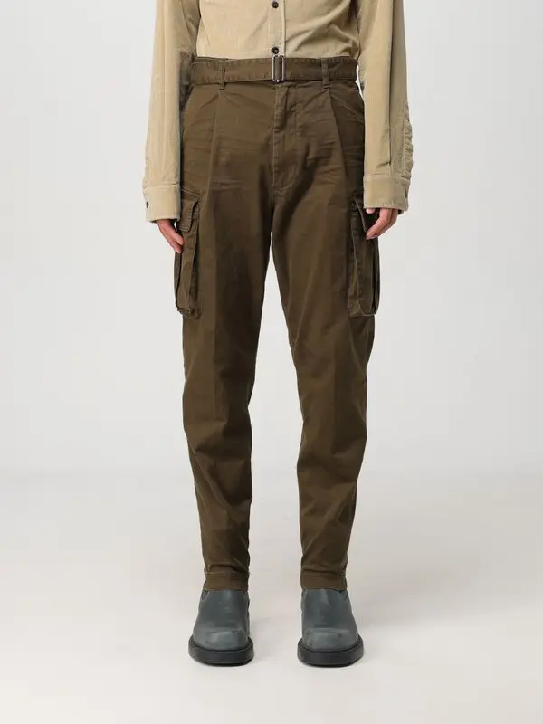 Dsquared2 Pleated Cargo Pants - Military