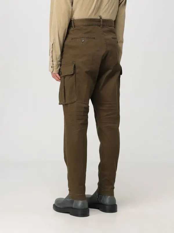 Dsquared2 Pleated Cargo Pants - Military