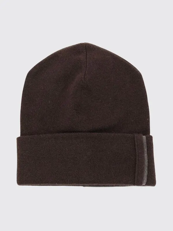 Brunello Cucinelli Ribbed Beanie - Coffee