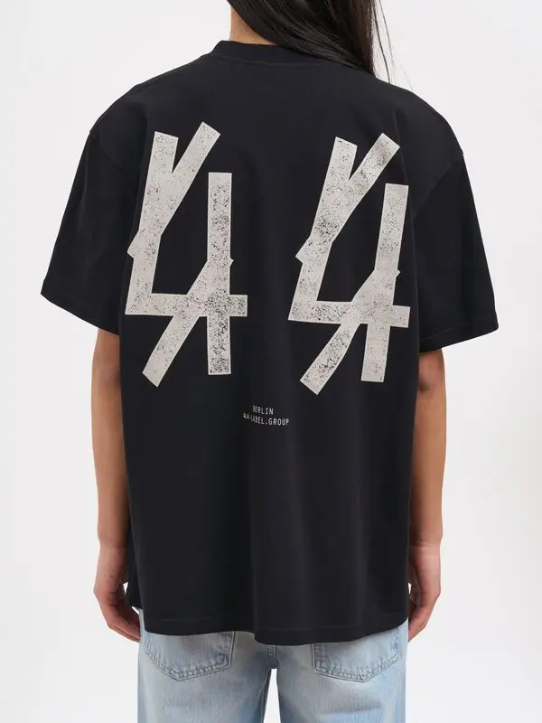 44 LABEL GROUP Maxi Logo Cotton T-shirt - Black