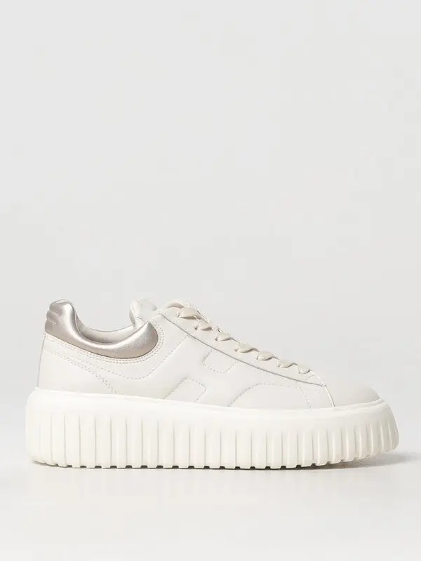 Hogan H-stripes Leather Platform Sneakers - Beige