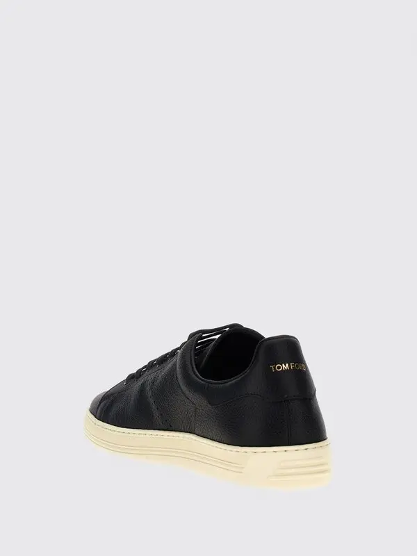 TOM FORD Leather Lace-up Sneakers - White