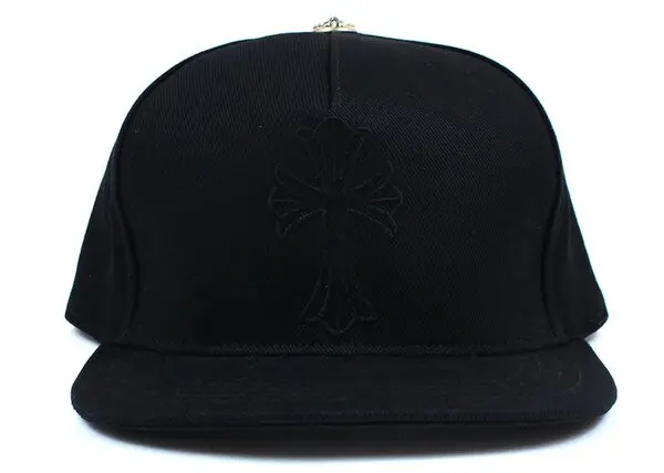 Chrome Hearts Cross Waxed Denim Cap - Black