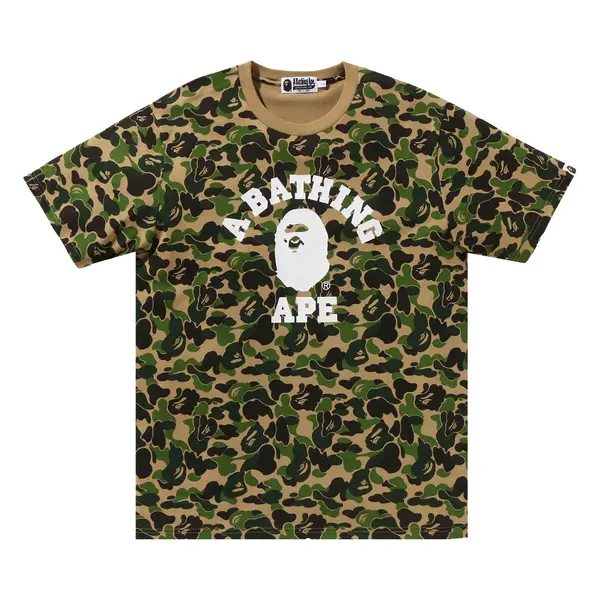 A BATHING APE Abc Camo College T-shirt - Green