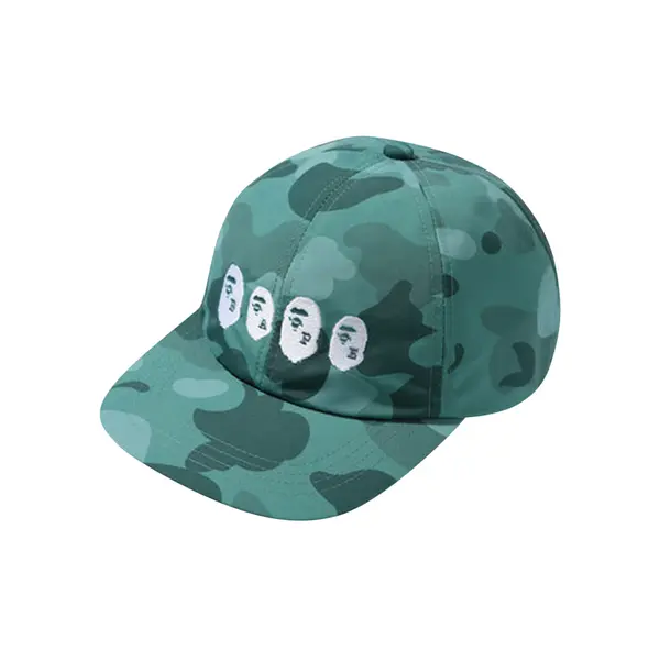 BAPE Color Camo Ape Head Panel Cap - Green