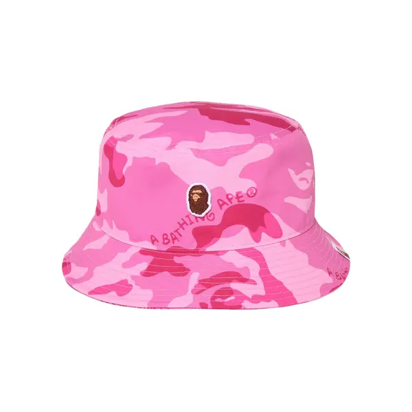 A BATHING APE Woodland Camo Bucket Hat - Pink